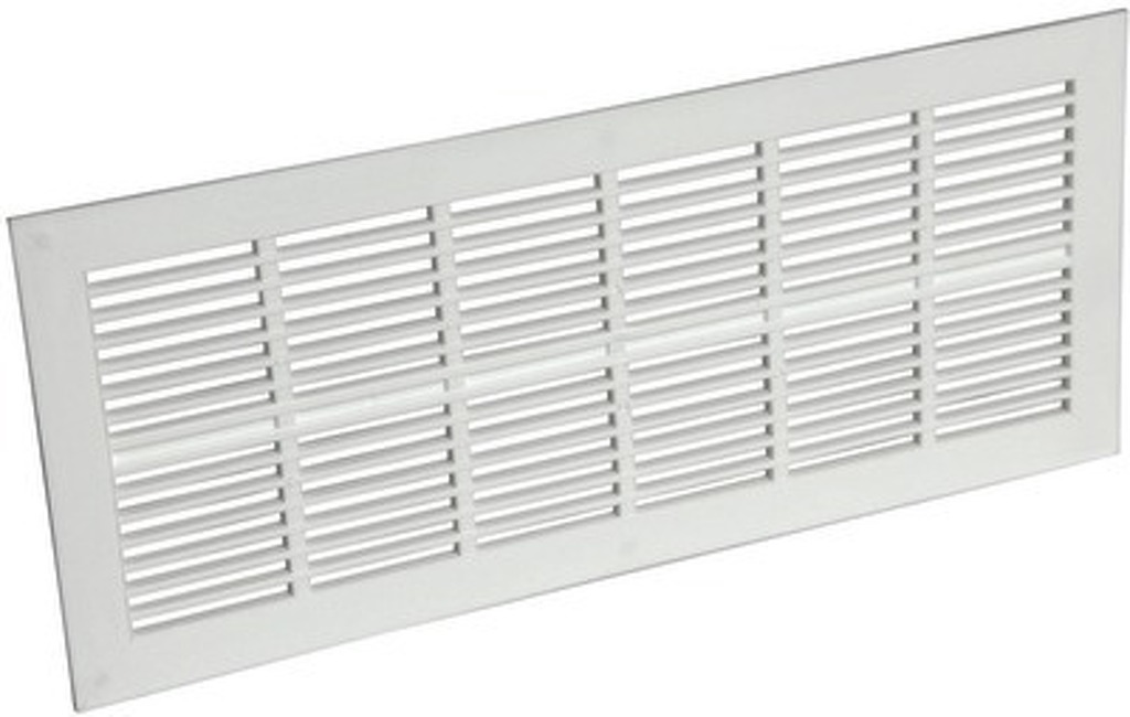 Grille d'aération PVC rectangulaire extra plate - Nicoll - 108x254mm