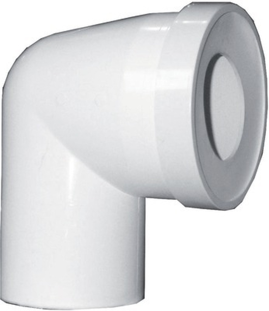 Pipe WC courte coudée mâle - Siamp - Ø100mm
