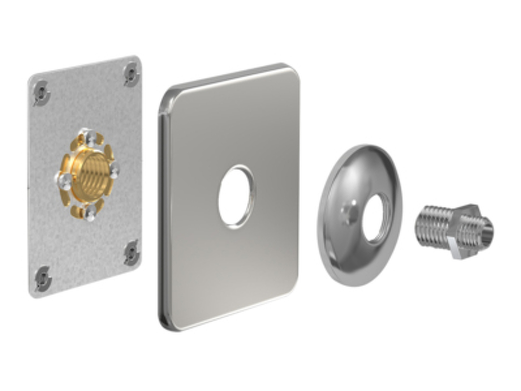 Plaque mono inox cache Robifix