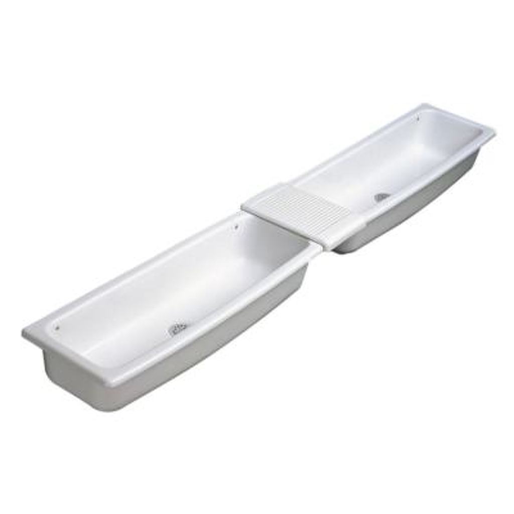 Lavabo Collectif Auge-Contour 21 Porcher Profondeur Cuve 16cm 95X33cm ...