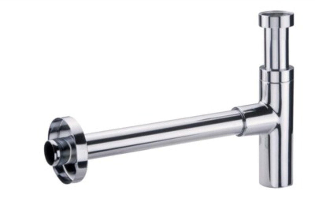 Siphon design lavabo tube réglable apparent laiton chromé