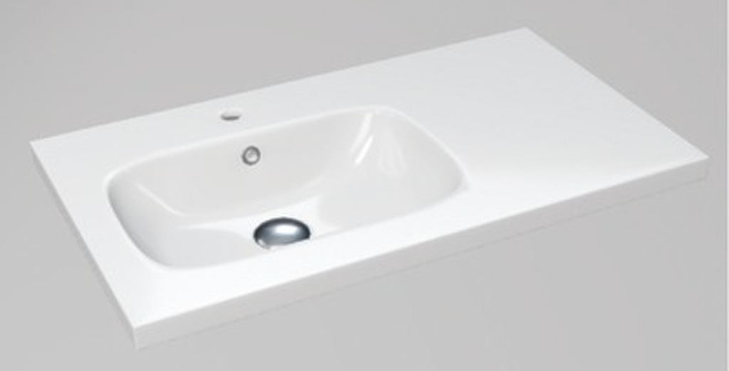 Plan vasque céramique excentré gauche Ancodesign - Anconetti - 100cm