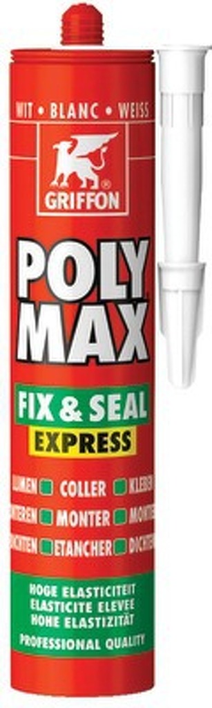 Colle montage polymax express tous matériaux Blanc 425gr - Griffon