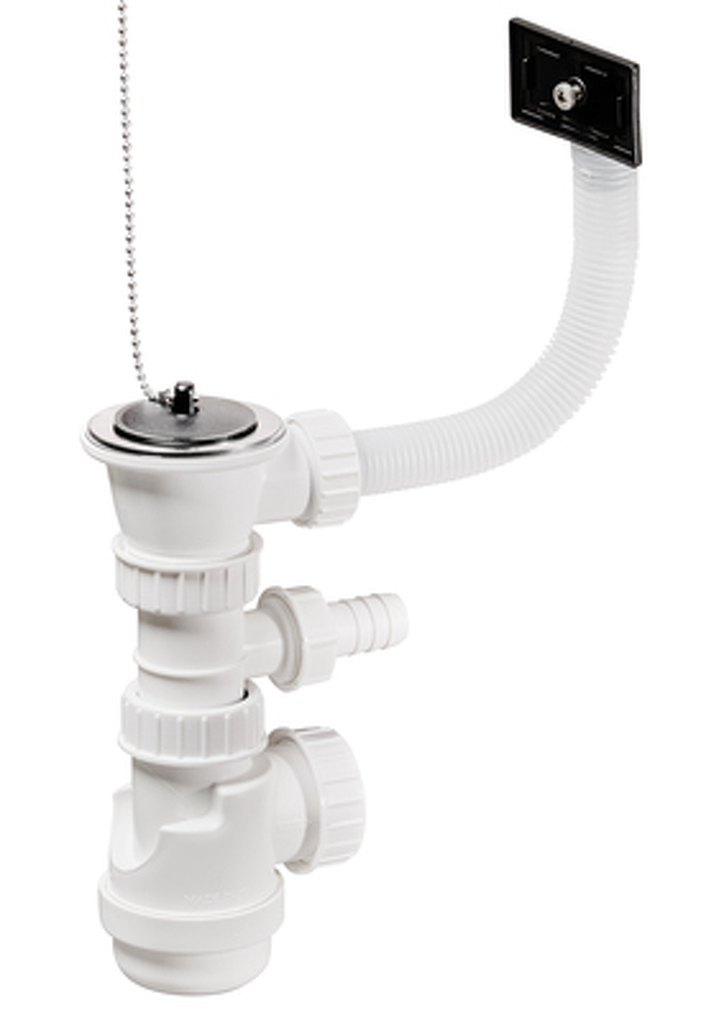 Vidage à chaînette complet Ø60mm - Moderna - Pour évier 1 cuve