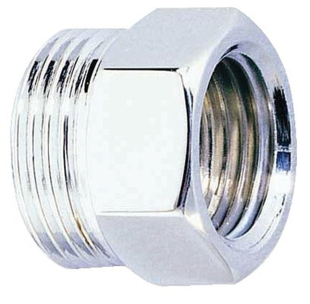 Réduction laiton chromé 6 pans joint plat - MF 15x12