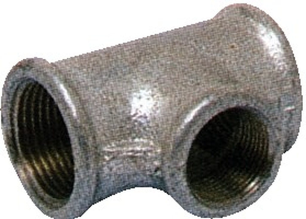 Té fonte droit réduit Noir FFF 50-26-50