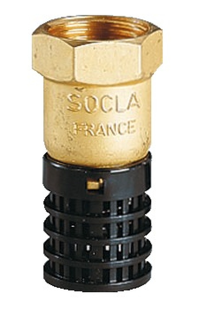 Clapet crépine eau laiton panier PE - Socla - F 50x60