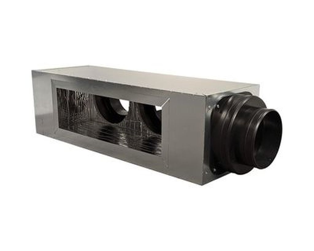 Plénum de soufflage de gainable Daikin FBA-A/FXSQ - Axelair - 4 piquages en ligne et 2 piquages ...