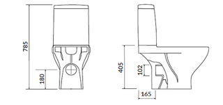 Pack WC sans bride Ancoswing - Anconetti - Blanc - Sortie horizontale